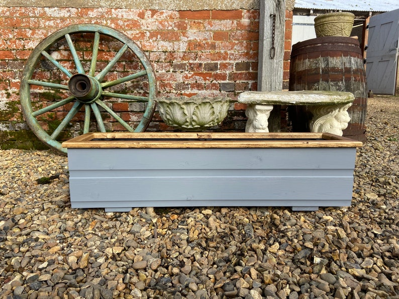 Rustic Wooden Farmhouse Garden Flower Planters - Etsy UK