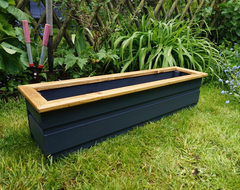 Rustic Wooden Farmhouse Garden Flower Planters - Etsy UK