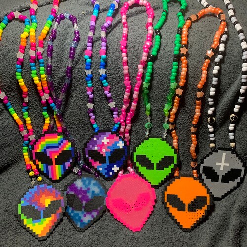 Trippin Rick Kandi Perler Necklace | Etsy