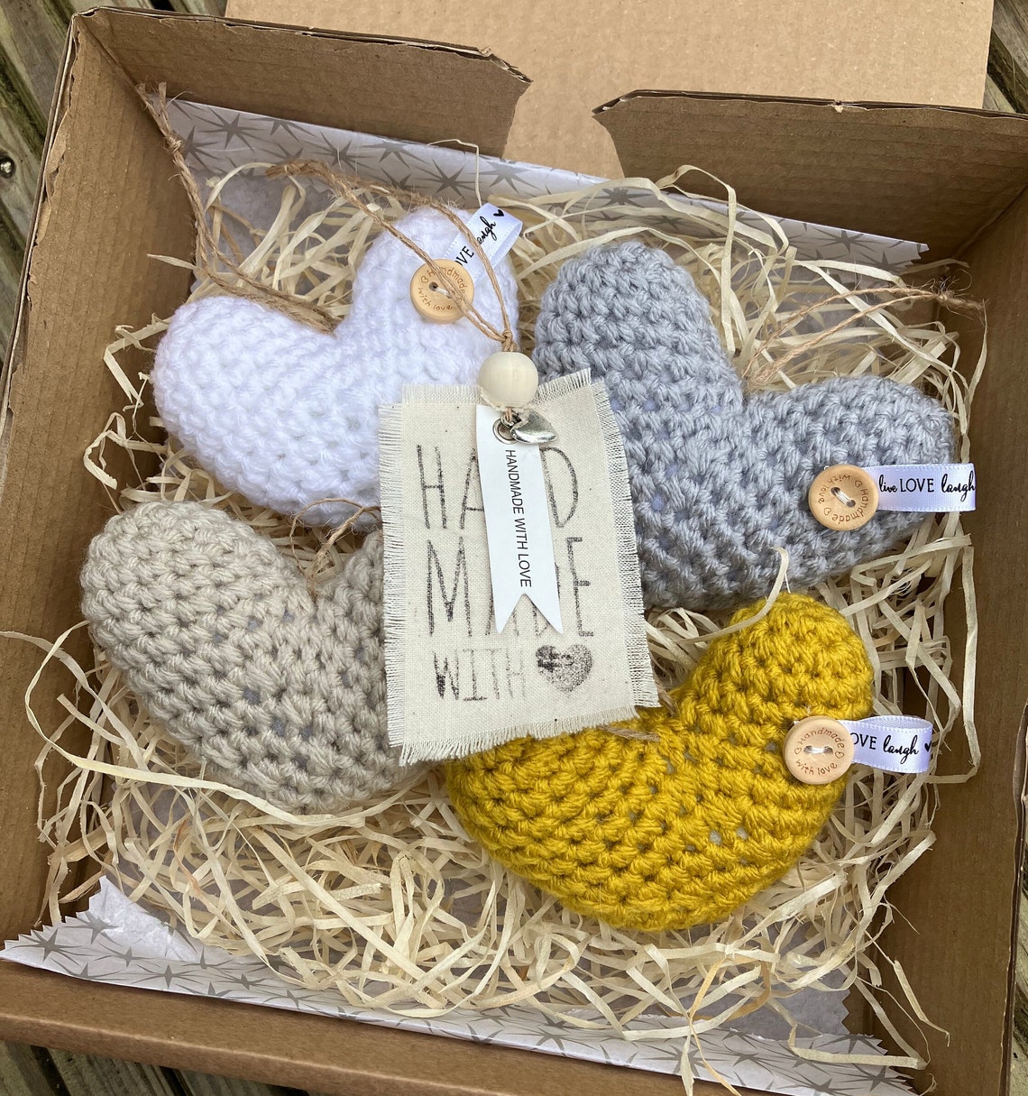 Crochet Hearts Gift Set - Etsy