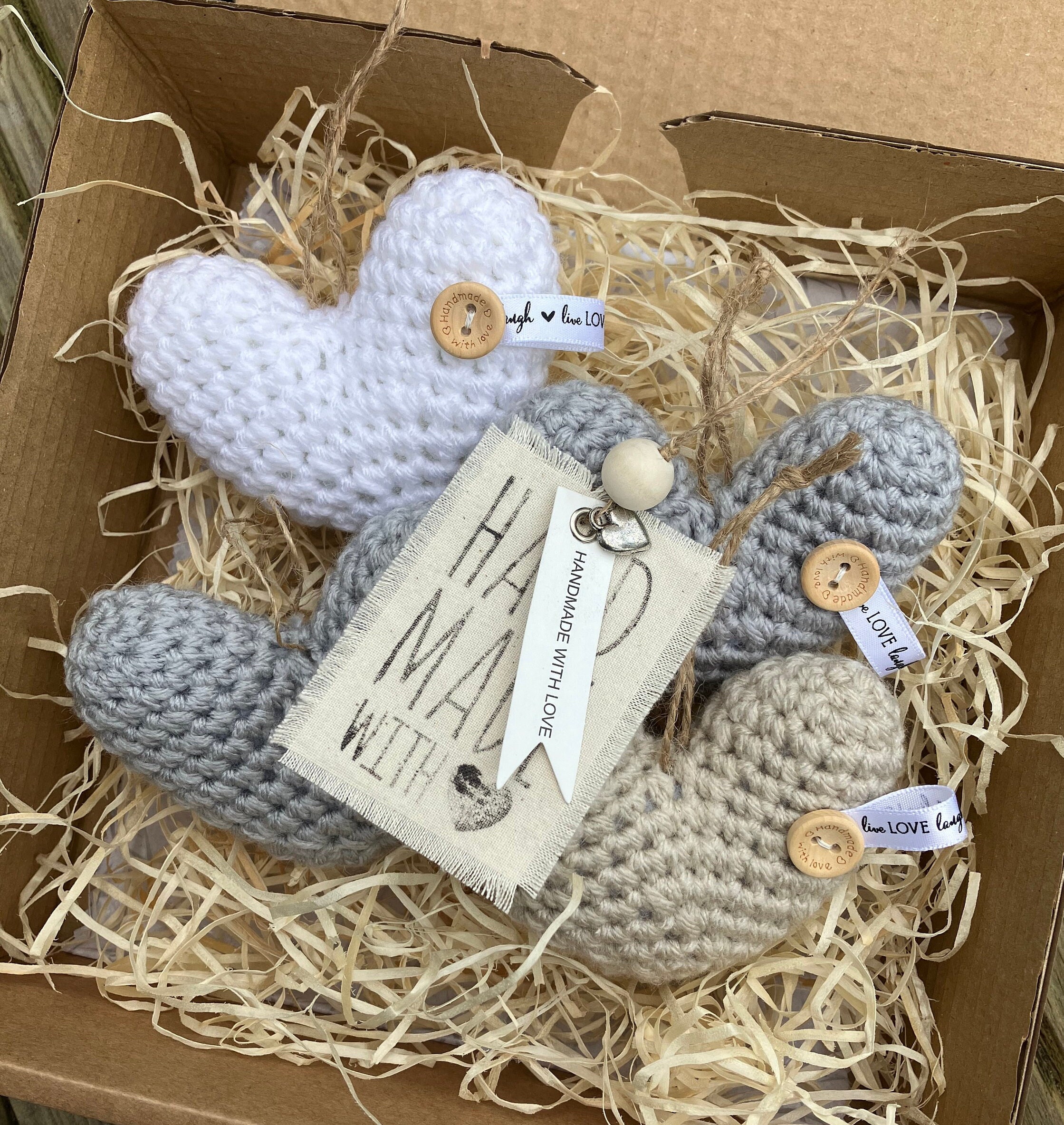 Crochet Hearts Gift Set - Etsy