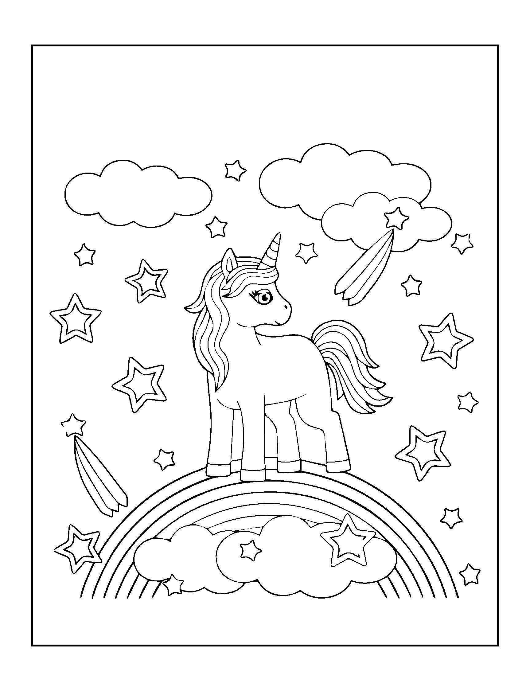 60 Unicorn Coloring Sheets - Etsy