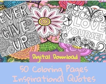 Inspirational Coloring Pages - Etsy