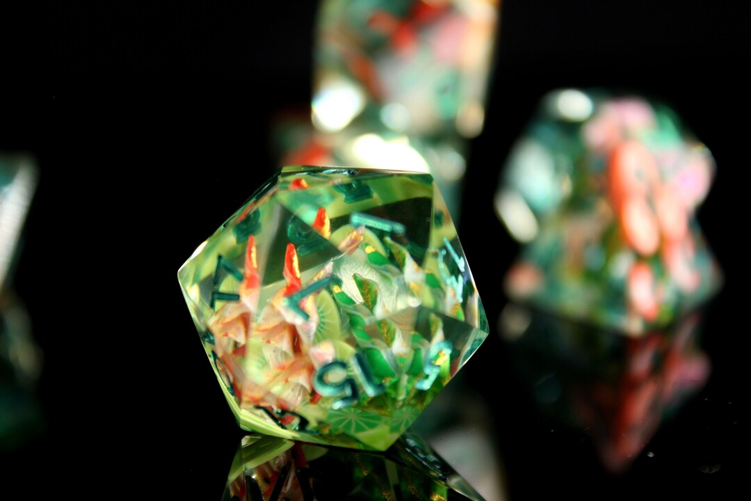 RETIRED | Origami Rabbit Fruit Bowl Polyhedral Dice Set - Etsy