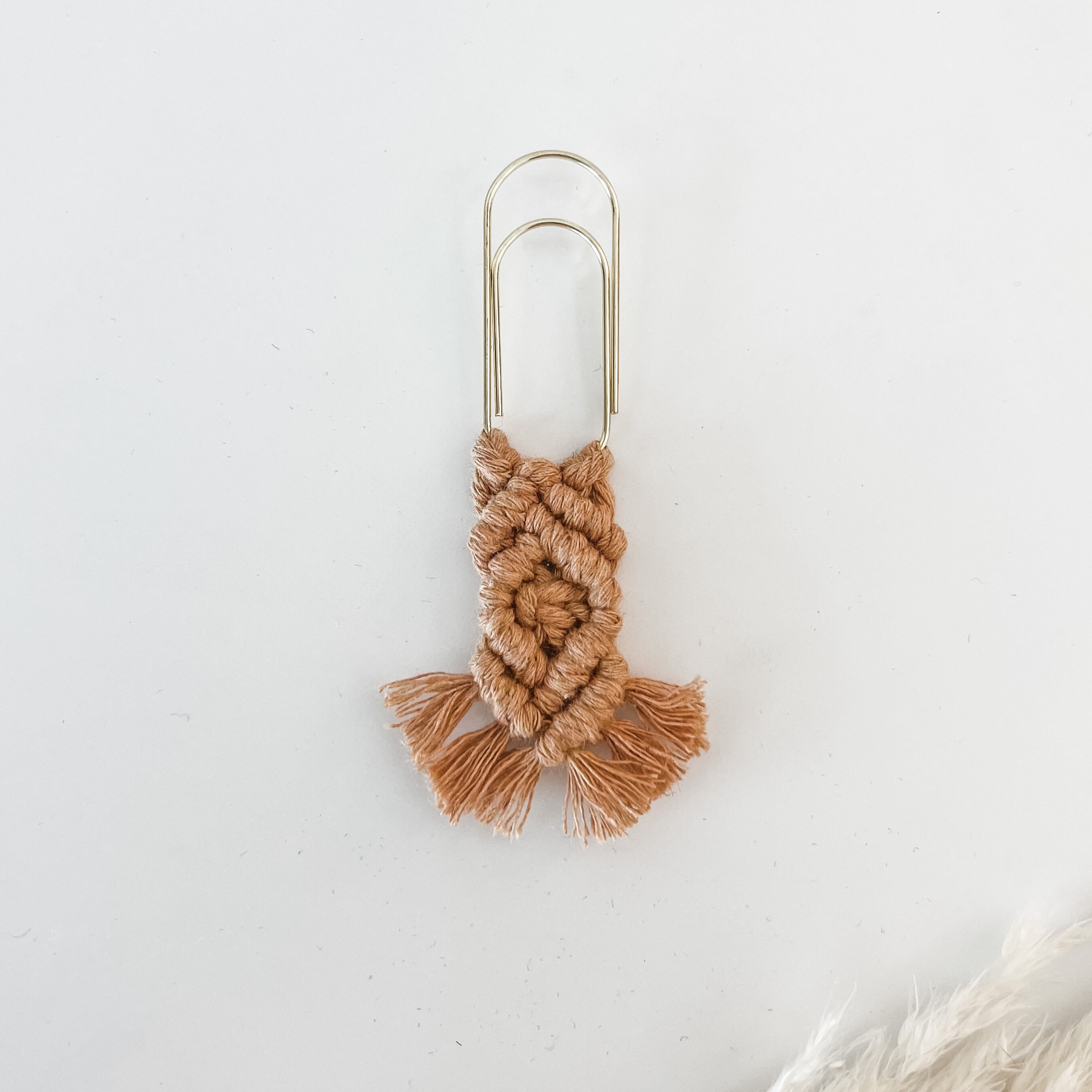 Gold Macrame Paperclip Bookmark - Etsy