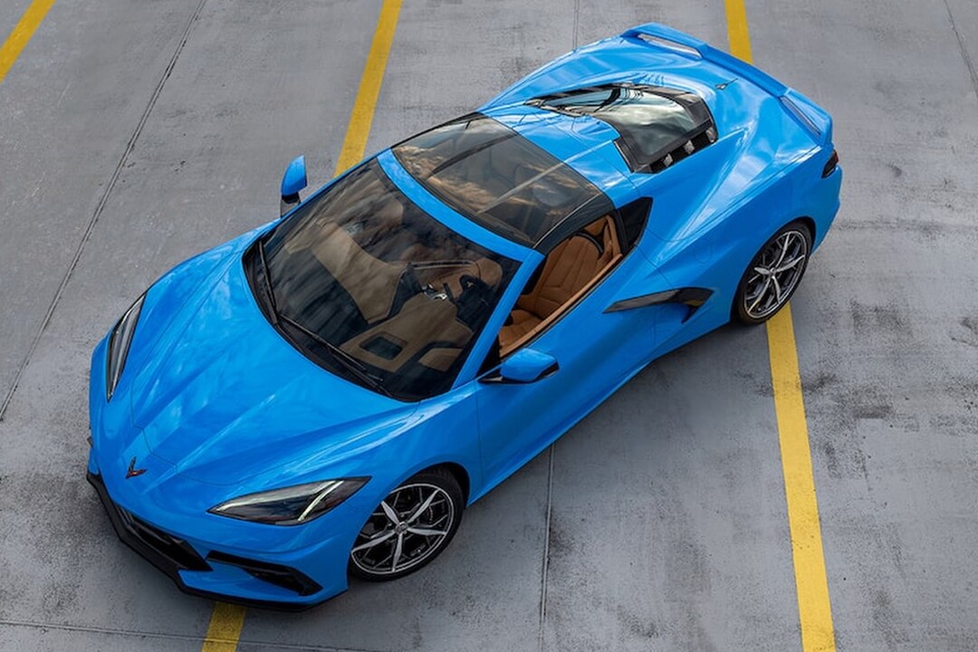 Top Shot, C8 Corvette in Elkhart Lake Blue Poster - Etsy