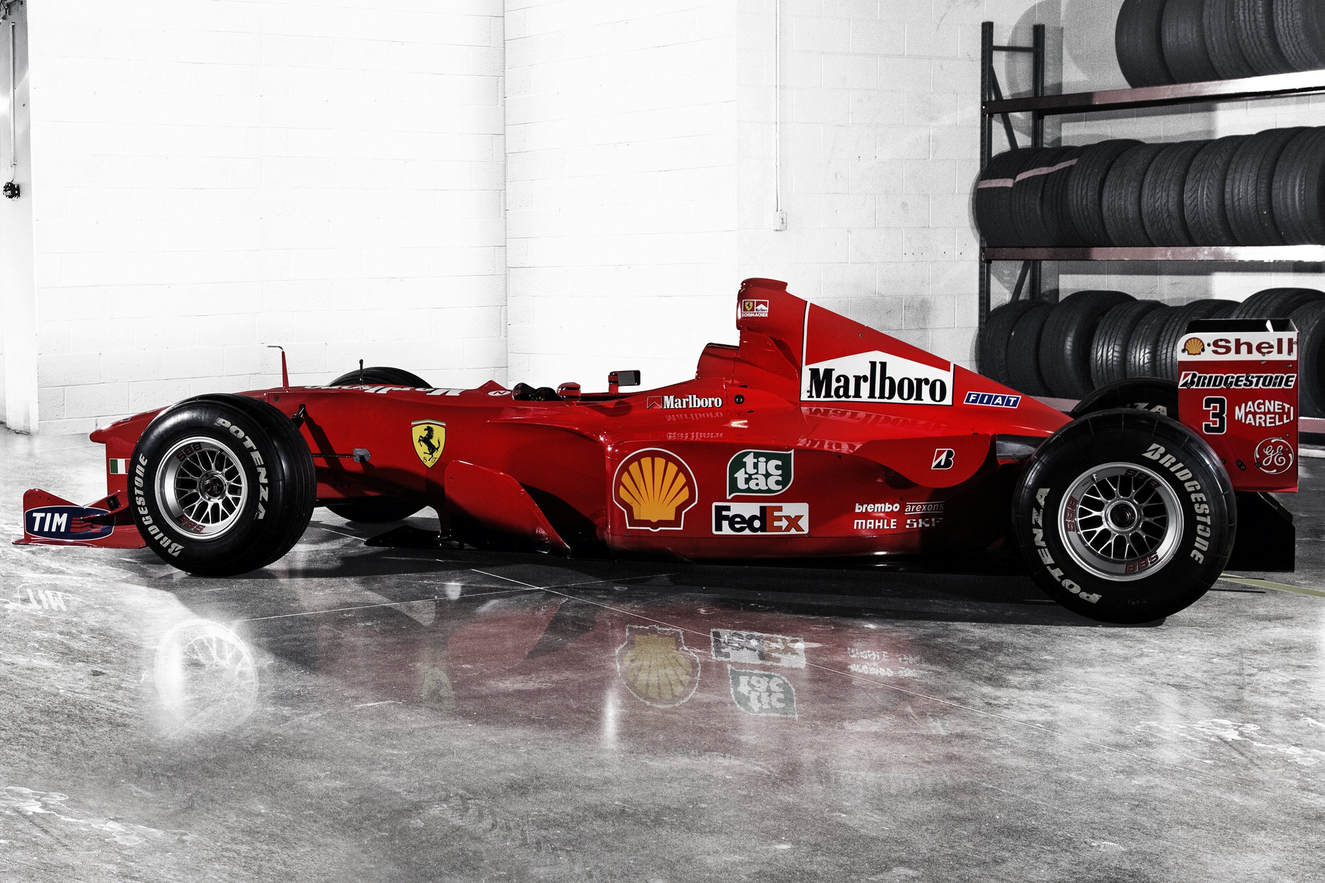 Ferrari F1, Tire Shop, Red Speed Beast, Iconic Poster - Etsy