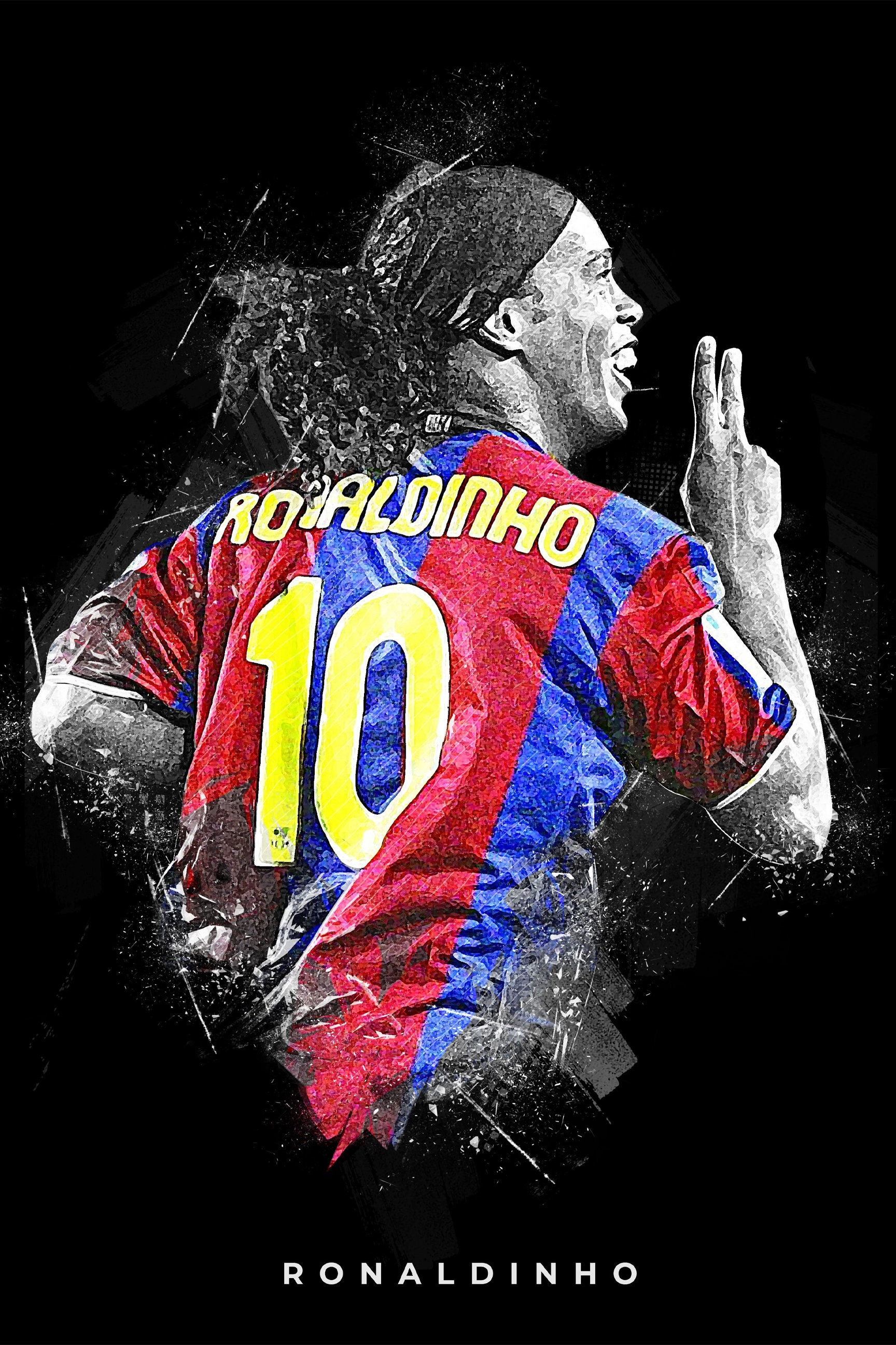 Ronaldinho, Soccer Player, Barca, Brazil Legend Poster - Etsy