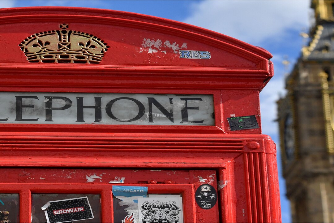 Old British Phone Box Poster - Etsy
