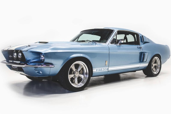 Blue Ford Mustang Shelby GT350 Poster - Etsy