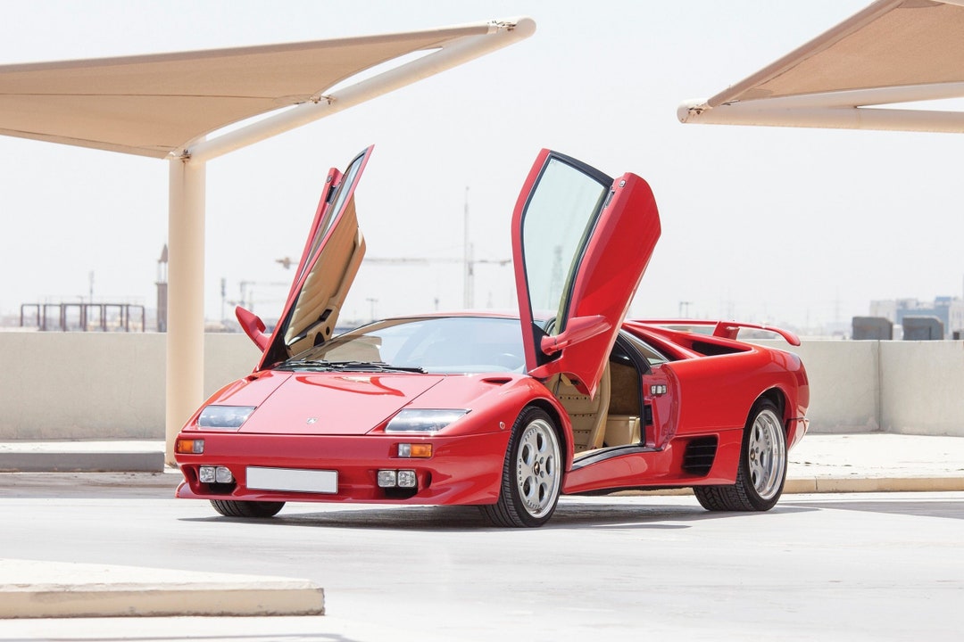 Red Lamborghini Diablo, Doors Wide Open, Pied Piper Poster - Etsy
