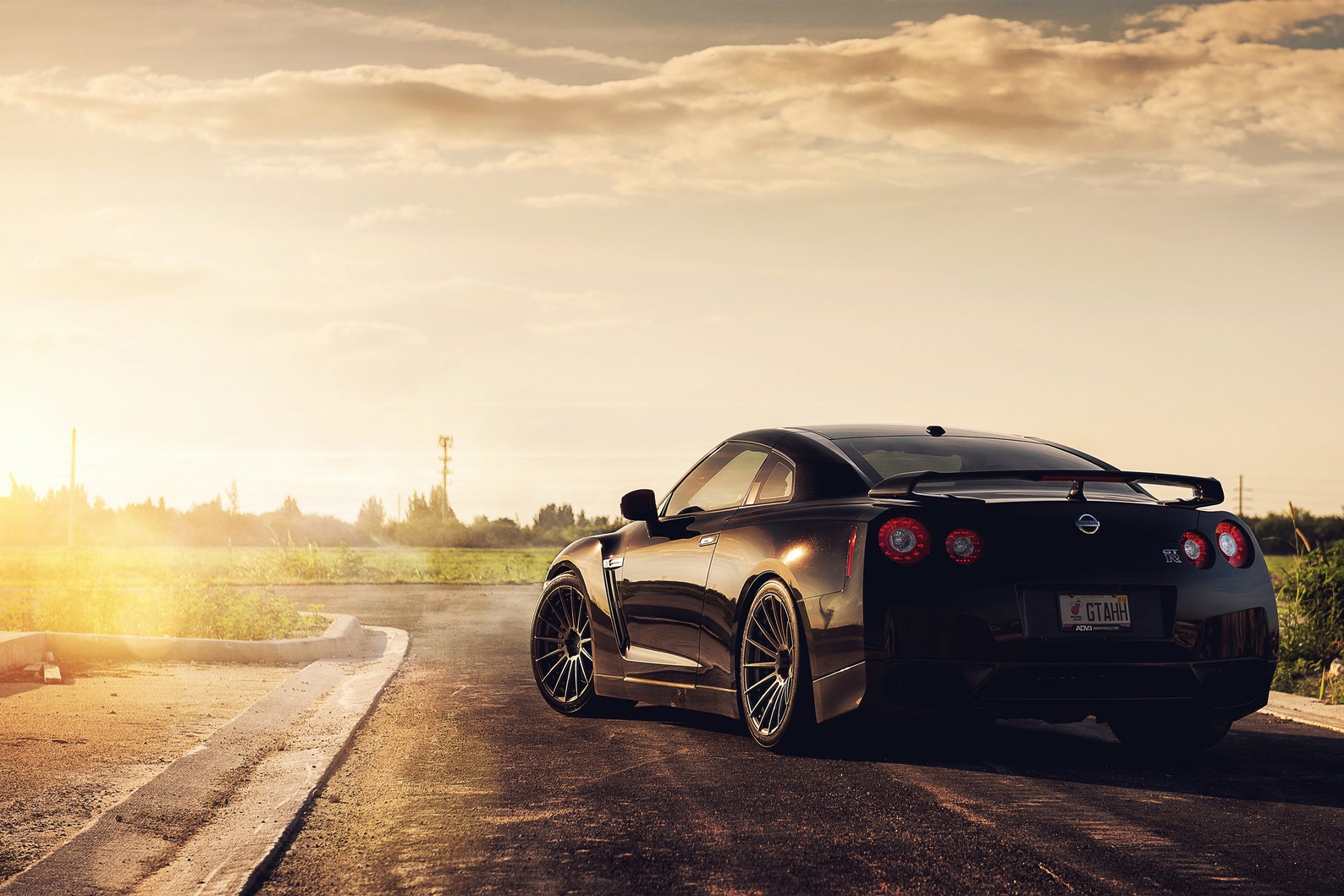 Black Nissan GTR, NISMO, Sunset on Car Poster - Etsy