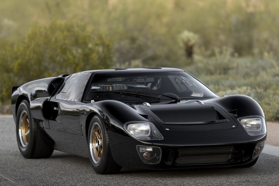 Mid-engine, Front End, Ford GT40, American Black Cars Poster - Etsy