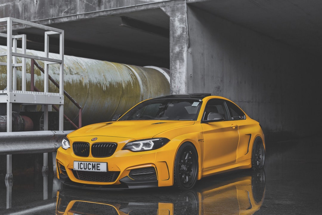 Yellow BMW M2, Artwork, HD, Toxic Poster - Etsy