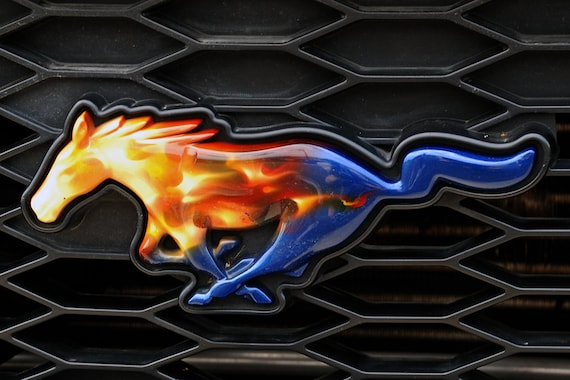 Ford Mustang Logo With Flames