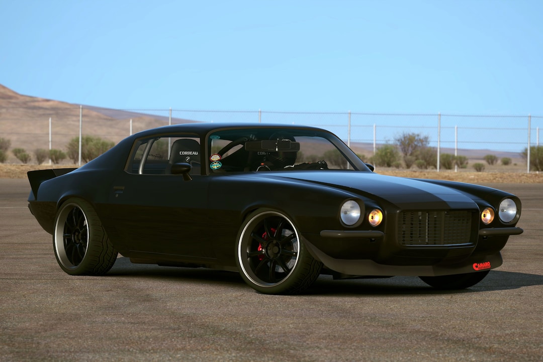 Black Camaro Ss, Muscle Car, 70s Vintage Cars Poster - Etsy