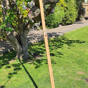 Washing Clothes Line Prop Pole Wooden Gold Stain Collapsible Handmade ...