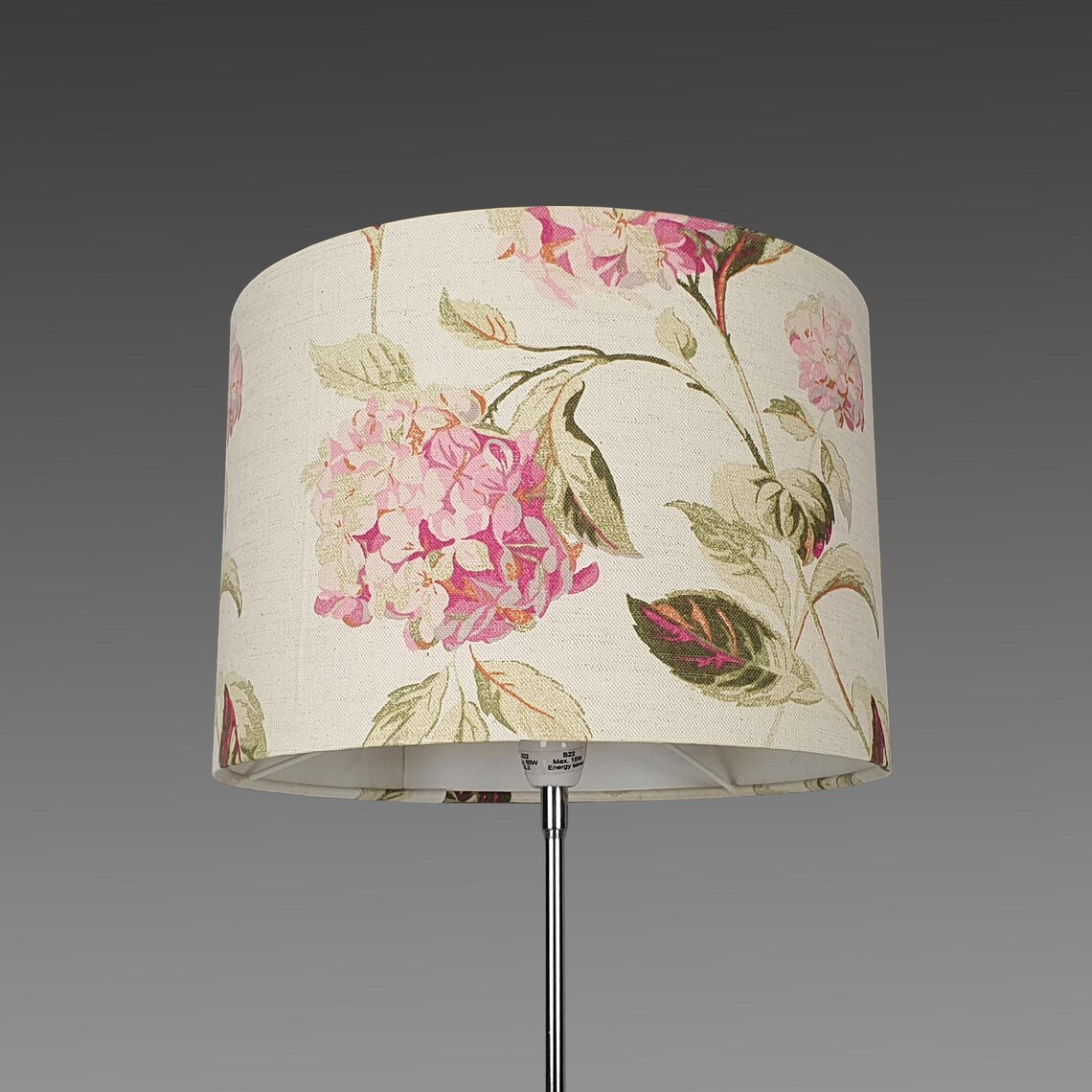 Lampshades in Laura Ashley Hydrangea Pink Natural Fabric Handmade FREE ...