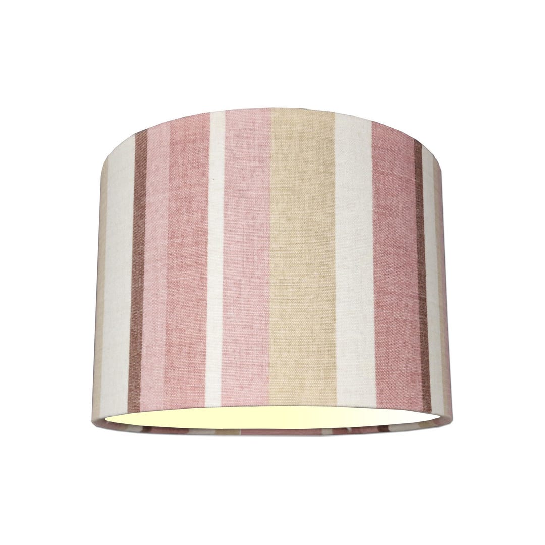 Lampshades in Laura Ashley Ripley Stripe Chalk Pink Fabric Handmade ...