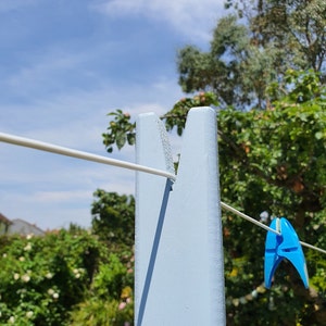 Wooden Washing Clothes Line Prop Pole Collapsible | Blue Collection - Etsy
