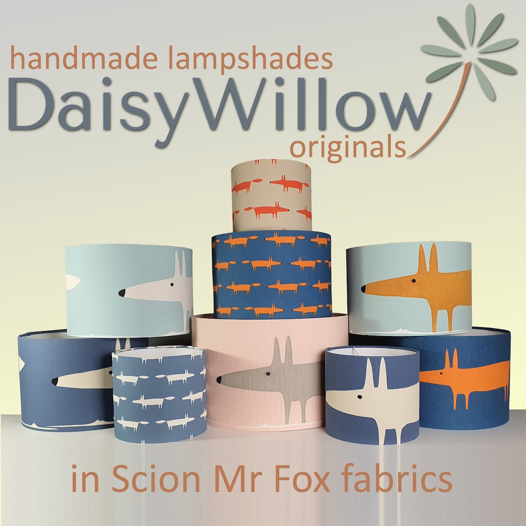 Lampshades Made With Scion Mr Fox Designer Fabrics * Various Sizes ...
