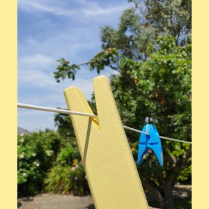 Washing Clothes Line Prop Pole Lemon Tree Yellow Wooden | Etsy