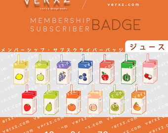 Cute Juice Box Badges | Pixel Art Styled | Twitch Sub / Loyalty / Bit ...