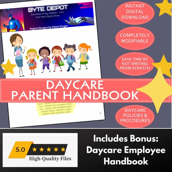 Daycare Employee Handbook - Etsy