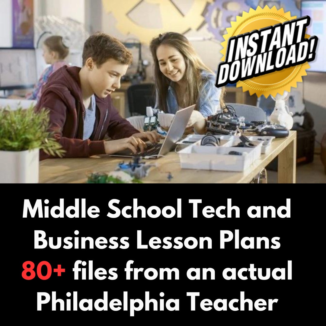 Middle & High School Tech, Business Lesson Plan Bundle (fully Editable ...