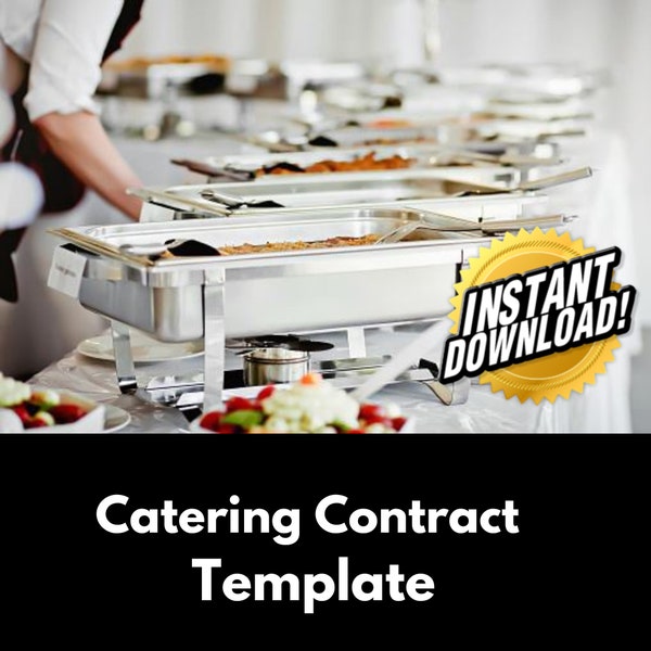 Catering Service Contract Template - Etsy