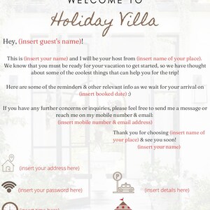 Airbnb Welcome Sign, Airbnb Welcome Letter, Airbnb Sign Template ...