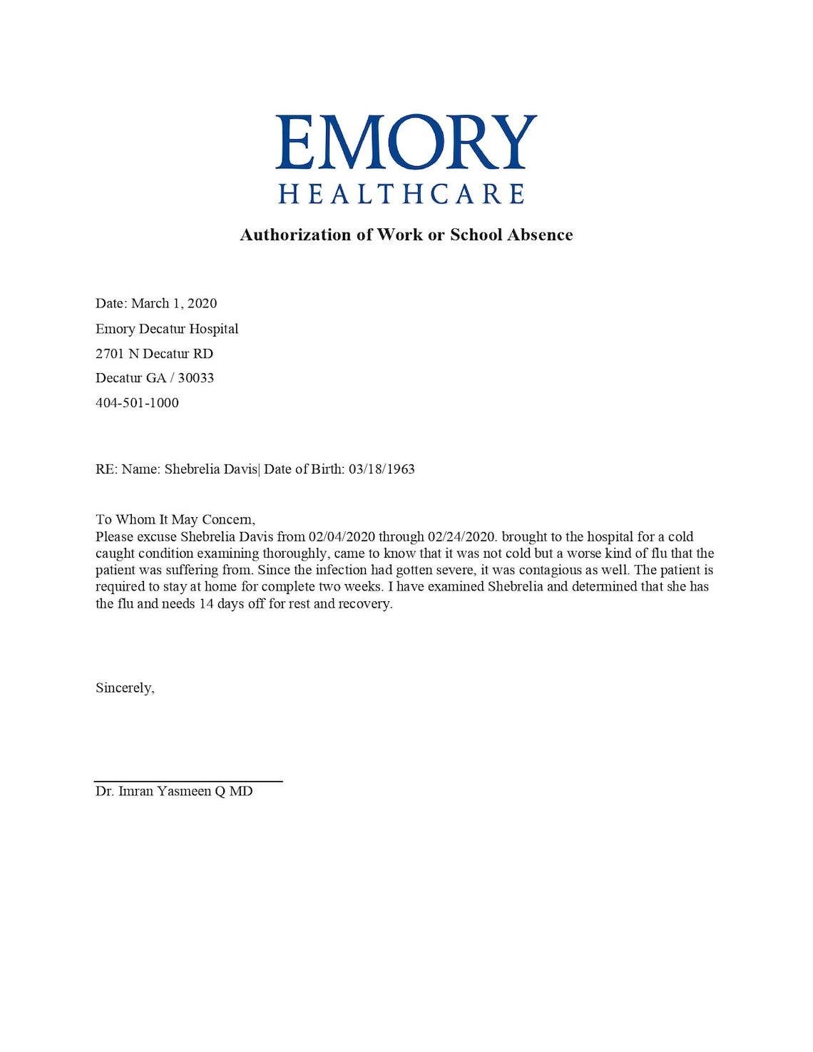 Printable Doctor's Excuse Template Medical Office Forms Work Excuse ...