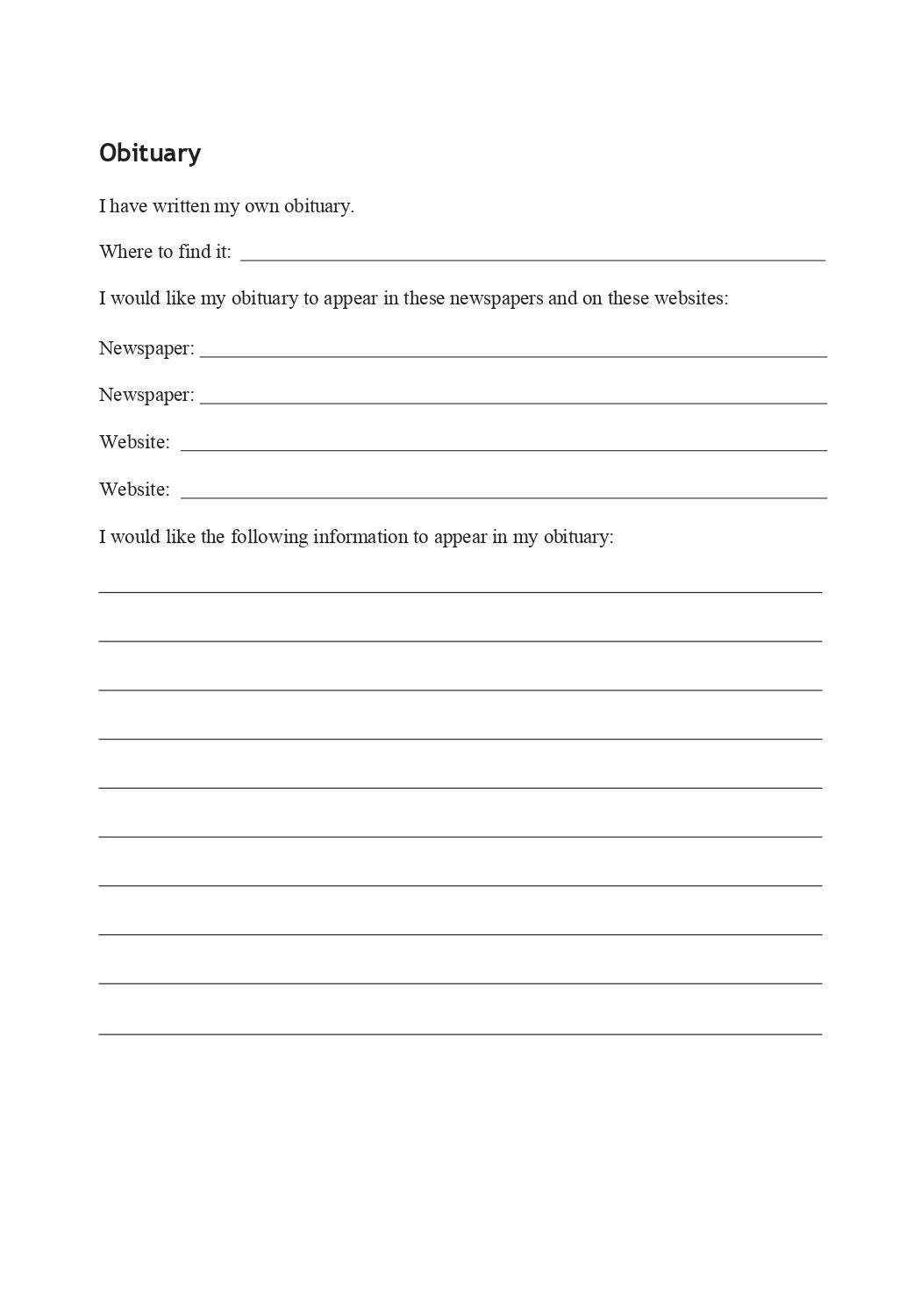 End of Life Planner| 180 Editable Pages|bonus: Last Will & Testament ...