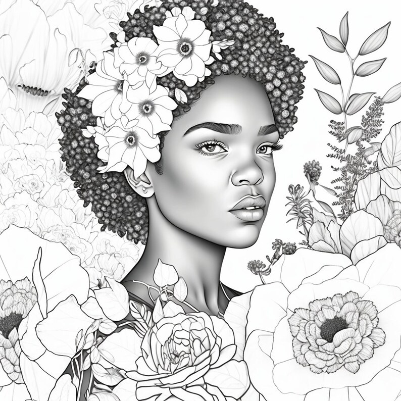 275 Meditative Coloring Pages for Adults and Children Featuring Black ...