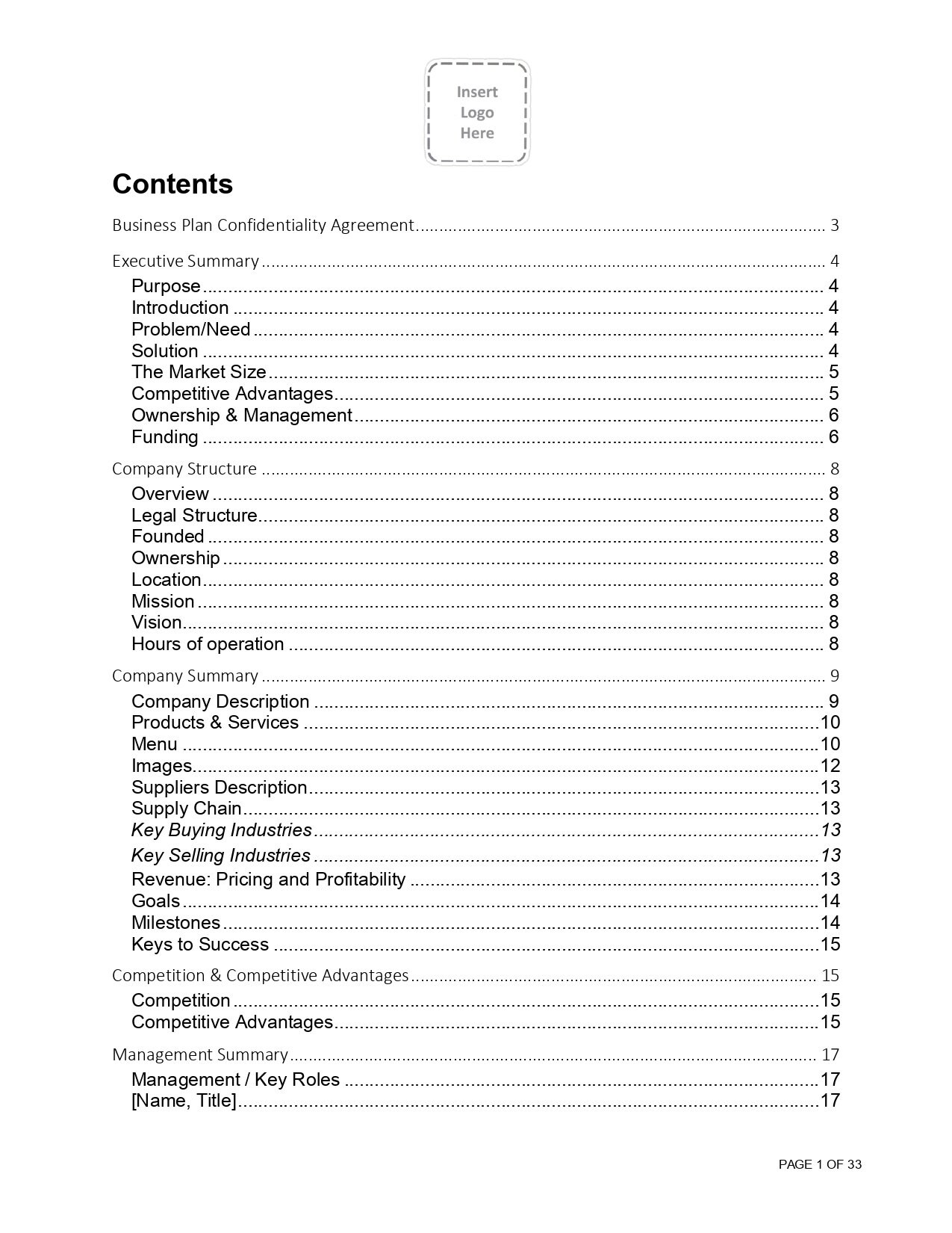 Restaurant Business Planrestaurant Business Plan Form Restaurant