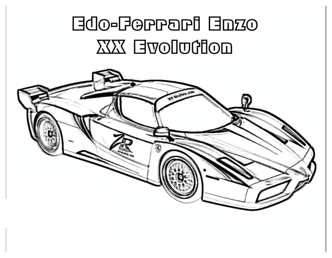 Over 140 Pages Exotic Car Printable Coloring Pages| Instant Download ...