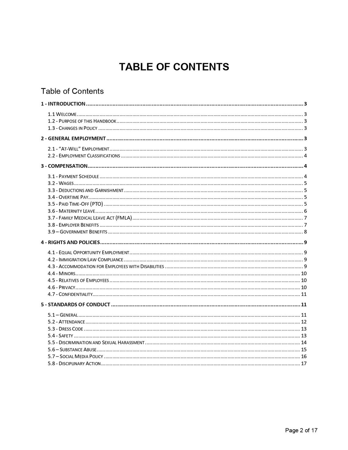 Daycare Employee Handbook| Fully Editable in Microsoft Word| Instant ...