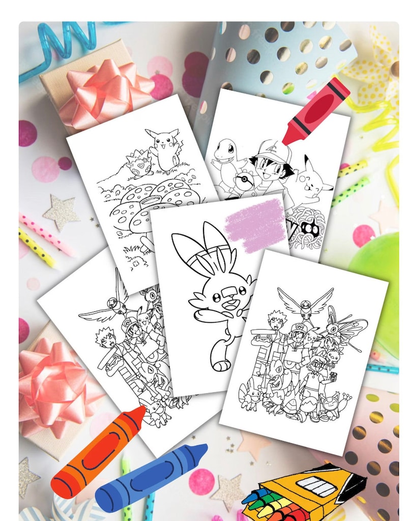 Pokemon Coloring Pages, 400 Designs, Pikachu, Charizard (digital ...