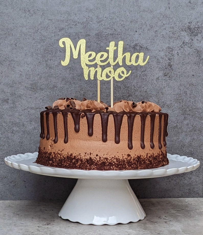 Meetha Moo Cake Topper_ Engagement Cake Topper_ Baat Pakki - Etsy