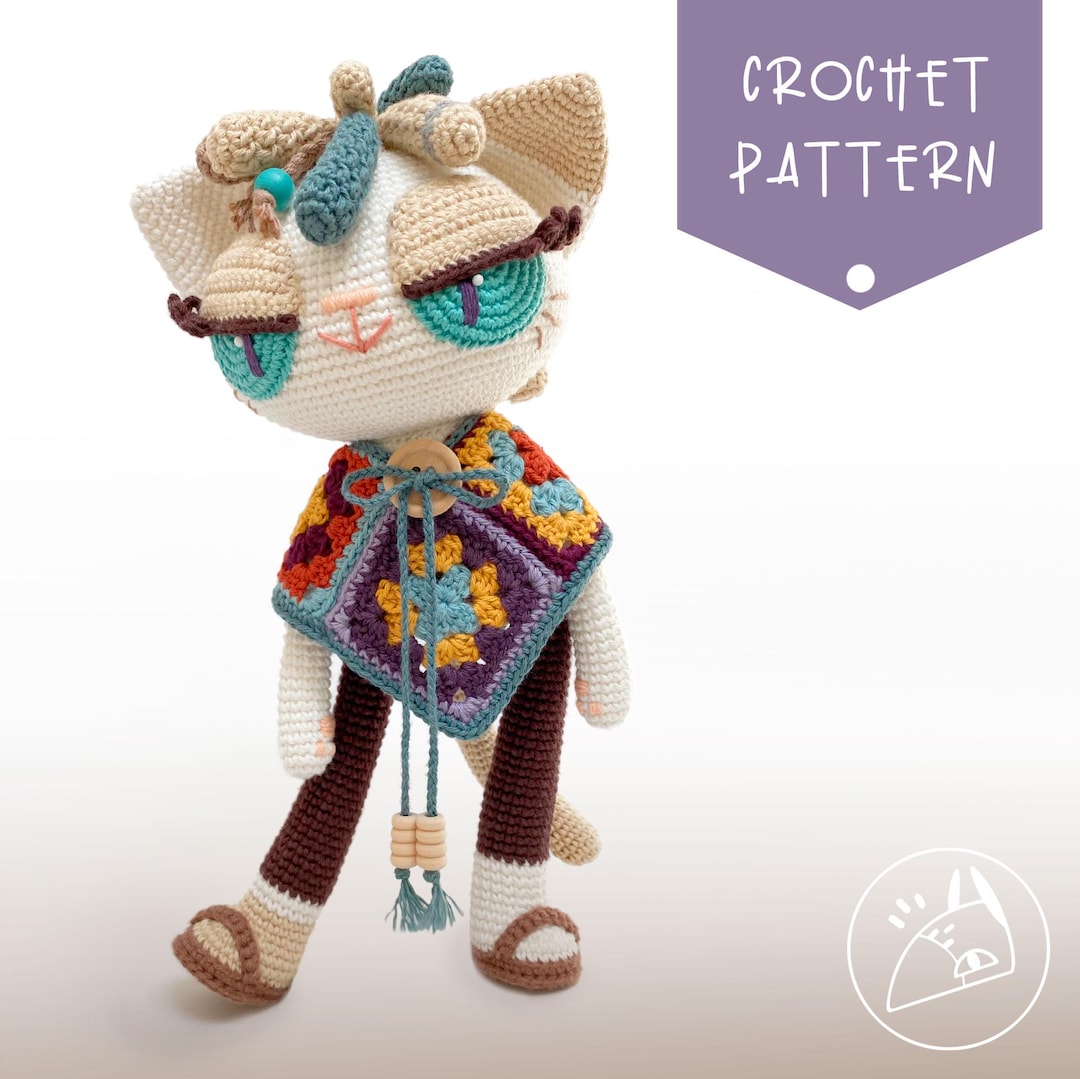 Laura_the Artsy Vintage Cat Girl_crochet Pattern (advanced) - Etsy