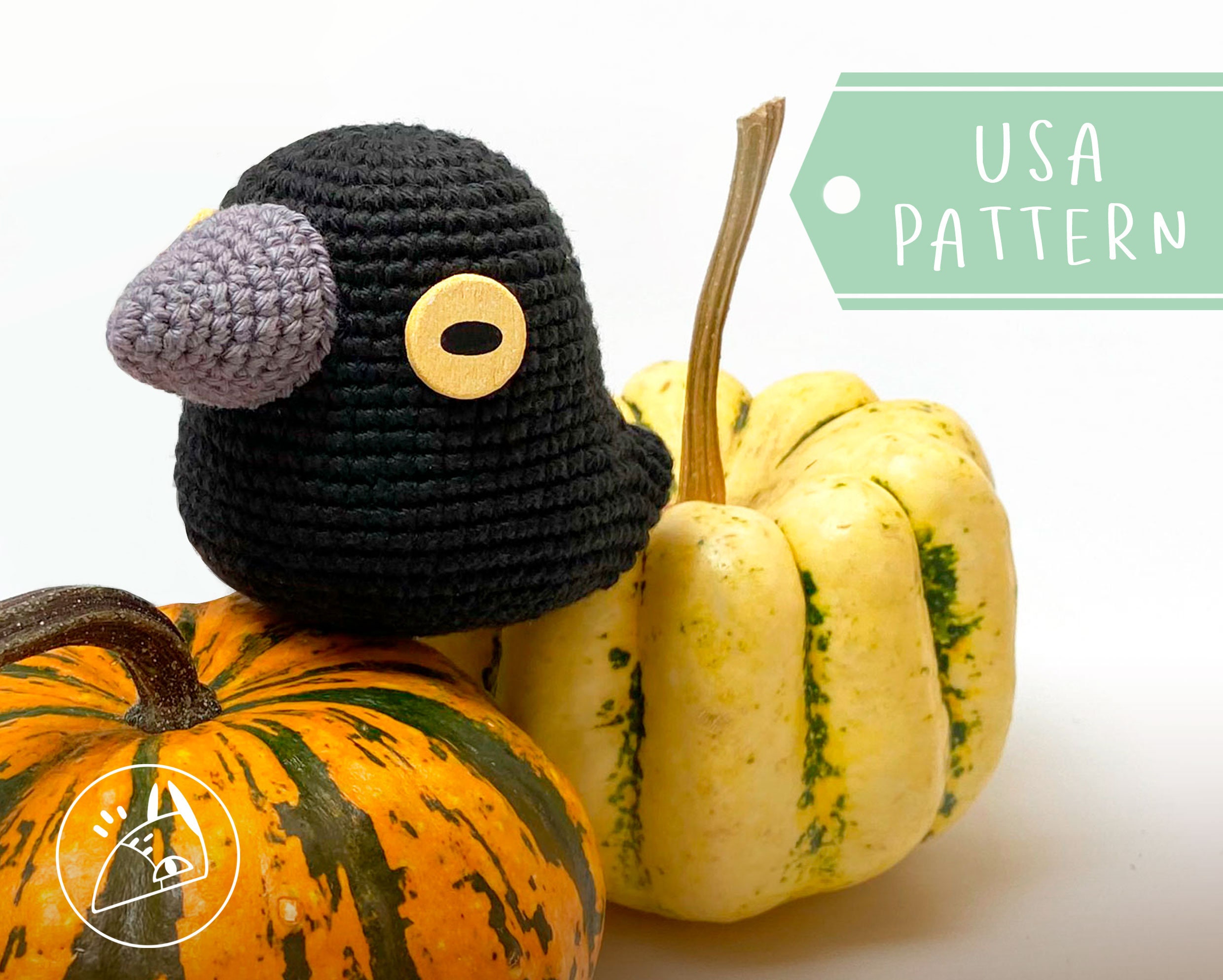 Brunhilde_the Tiny Crow_crochet Pattern - Etsy