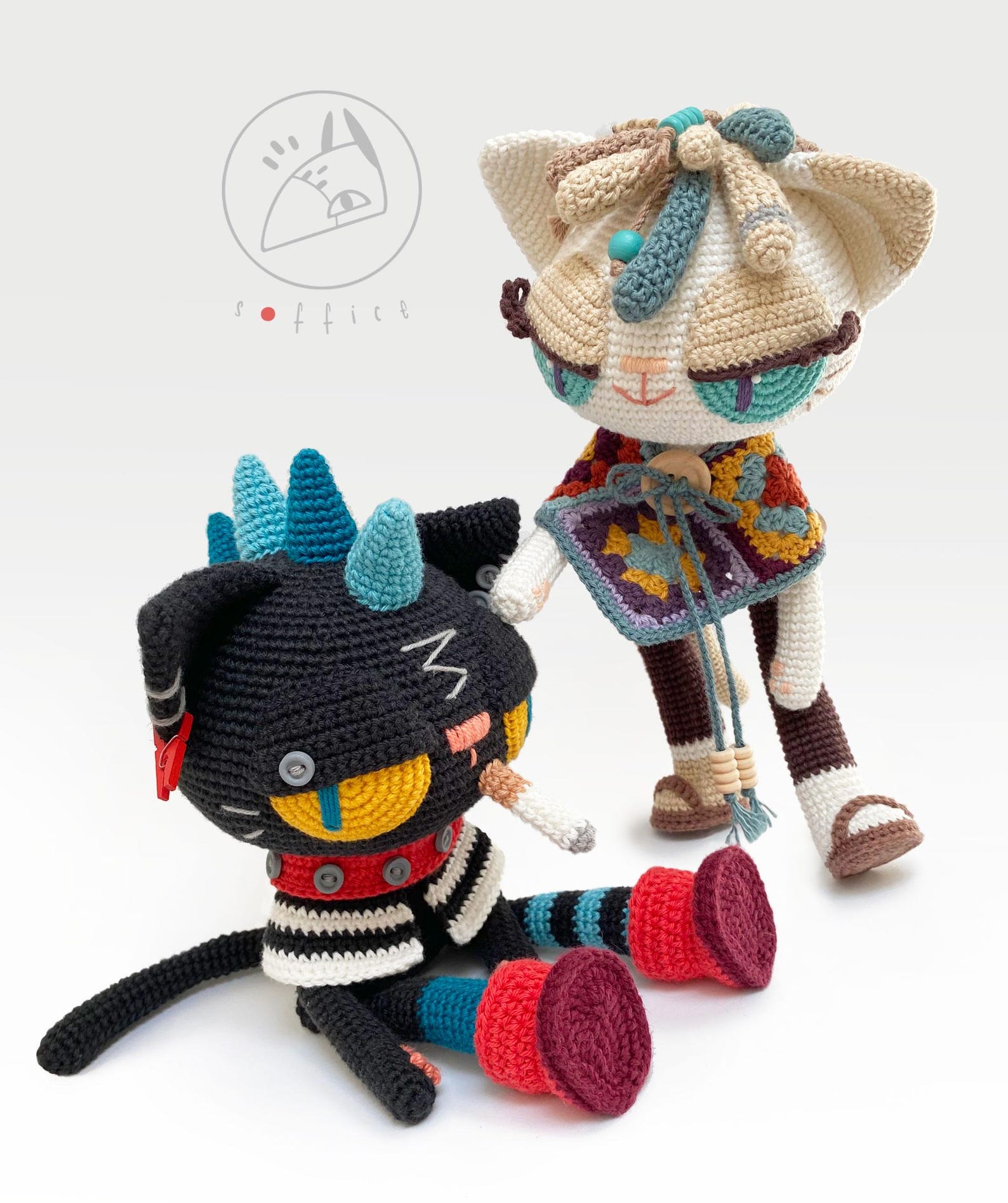 BUNDLE: CHESTER and LAURA_ a Couple of CAT Siblings_crochet Pattern - Etsy