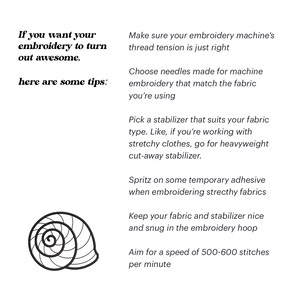 Snail Shell Embroidery Design: Sea Shell Stitch (digital Download) - Etsy