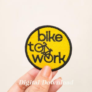 Bike to Work Embroidery Design: Bicycle Patch (digital Download) - Etsy