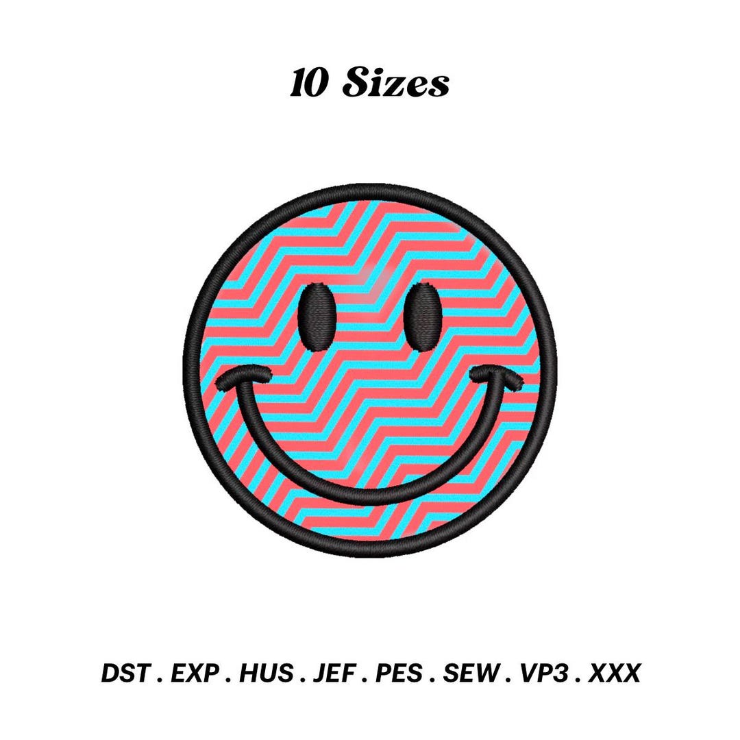 Smile Face Applique Embroidery Design, Emoji Applique, Smile Emoticon, Happy Face, Machine ...