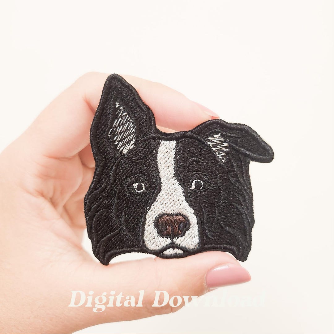 Border Collie Embroidery Design, Dog Embroidery Design, Pet Embroidery ...