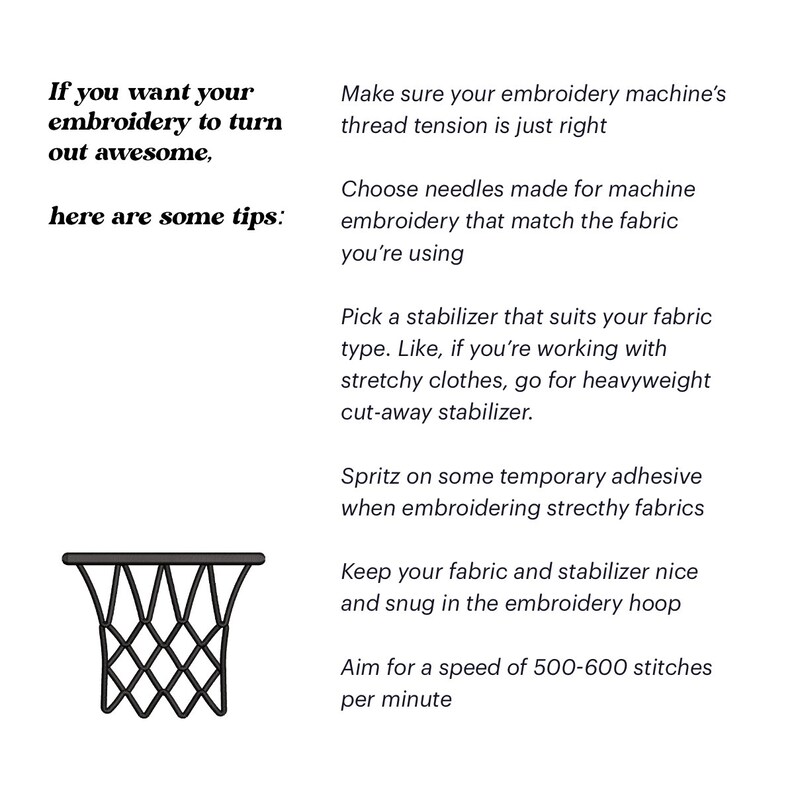 Basketball Net Embroidery Design: Sports Hoop (digital Download) - Etsy