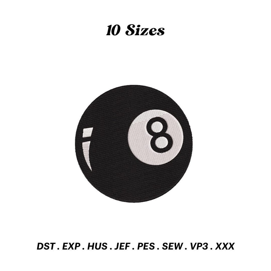 8 Ball Billiards Embroidery Design, Eight Ball Designs File, Pool ...