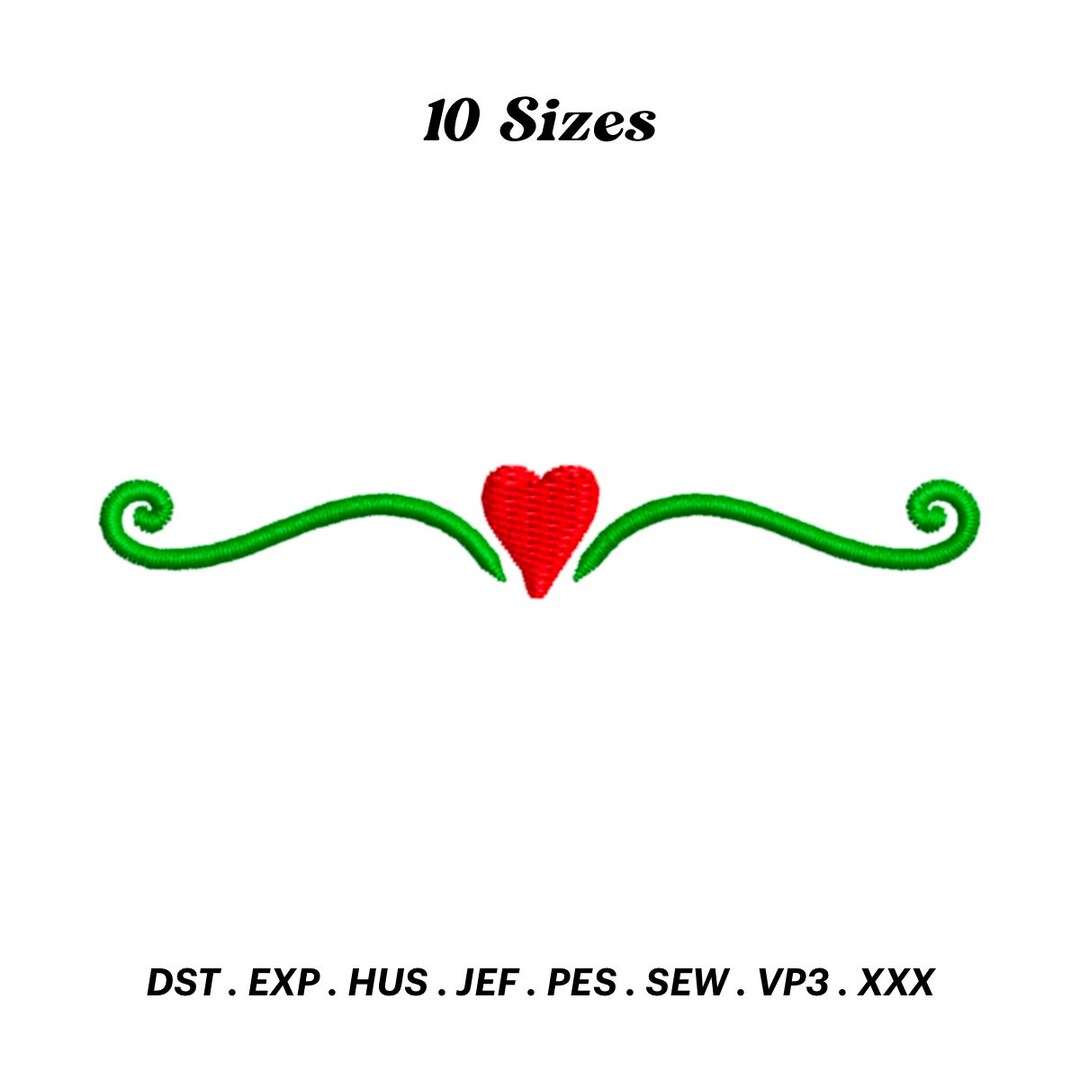 Heart Border Embroidery Design: Love Frame (digital Download) - Etsy