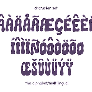 Purple Saturday Font, Groovy Font, Cute Handwriting, Retro Vintage ...